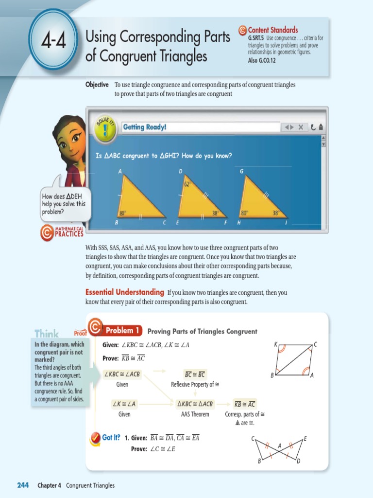 Using Corresponding Parts of Congruent Triangles | PDF | Geometry | Space