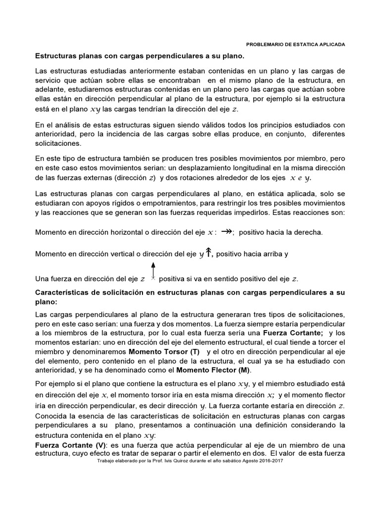 Carga Perpendicular Al Plano | PDF | Sistema de coordenadas Cartesianas ...