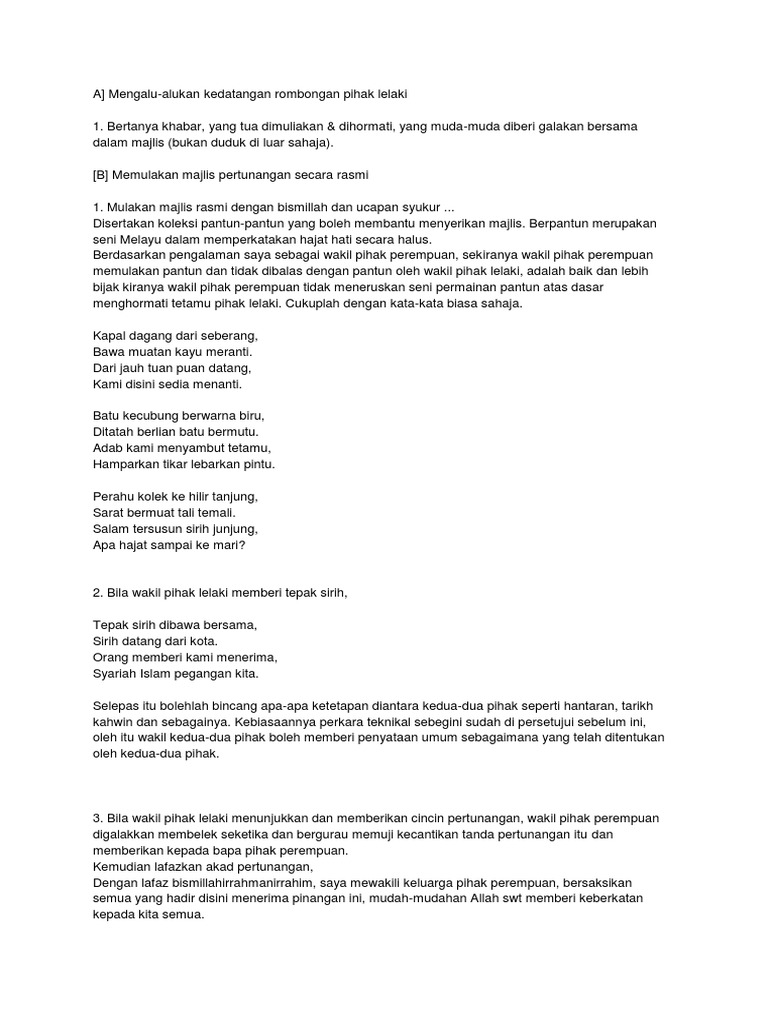 Pantun Meminang | PDF