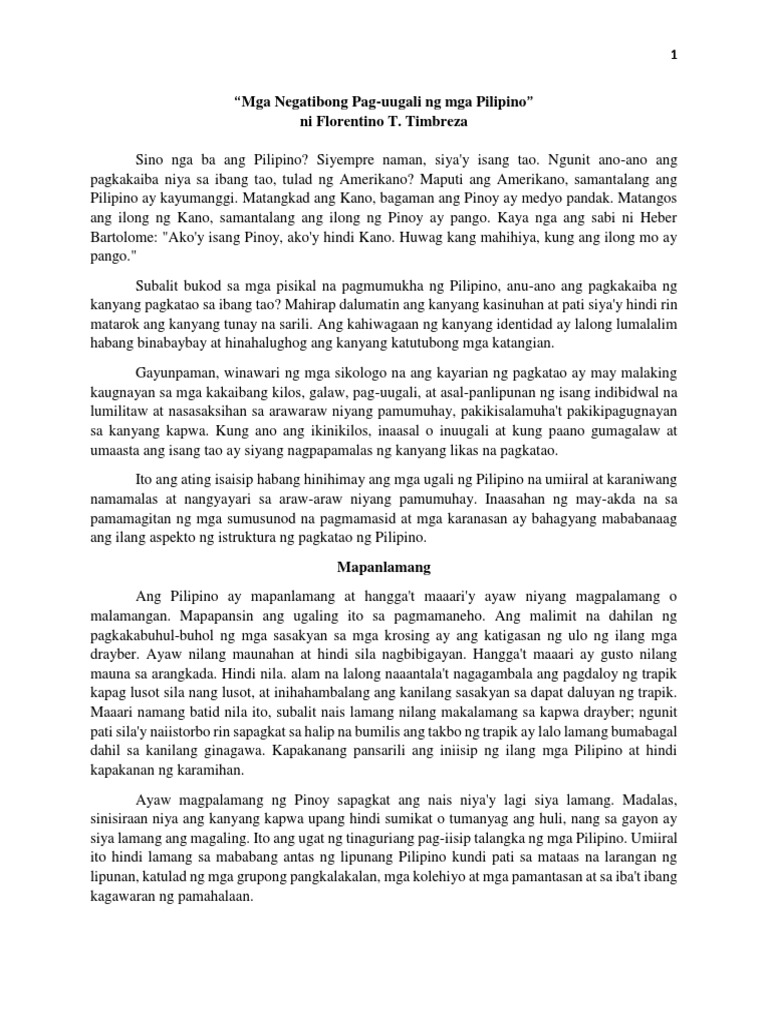 Filipino Research 1 | PDF