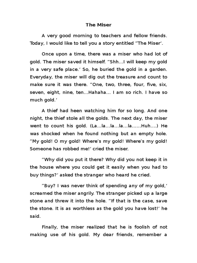 The Miser | PDF
