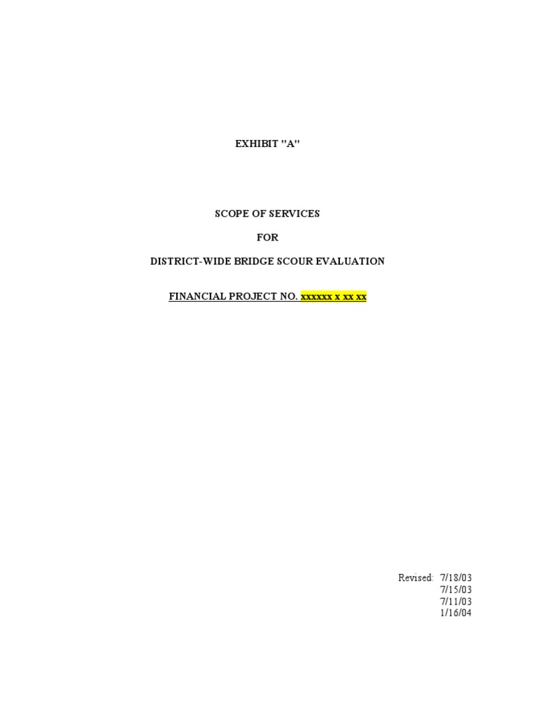 District-Wide Bridge Scour Evaluation Plan | PDF | Flood | Evaluation