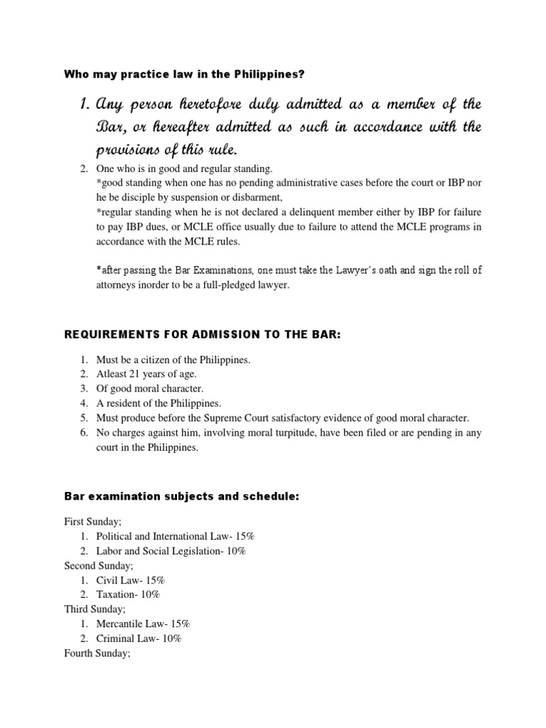 Requirements for Practicing Law in the Philippines: An Overview of Bar ...