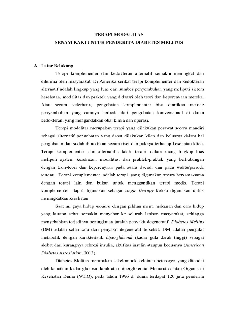 Terapi Modalitas DM | PDF