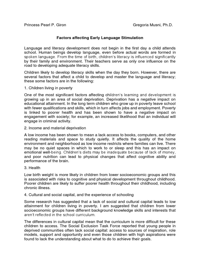 Early Literacy Challenges & Solutions | PDF | Child Development ...