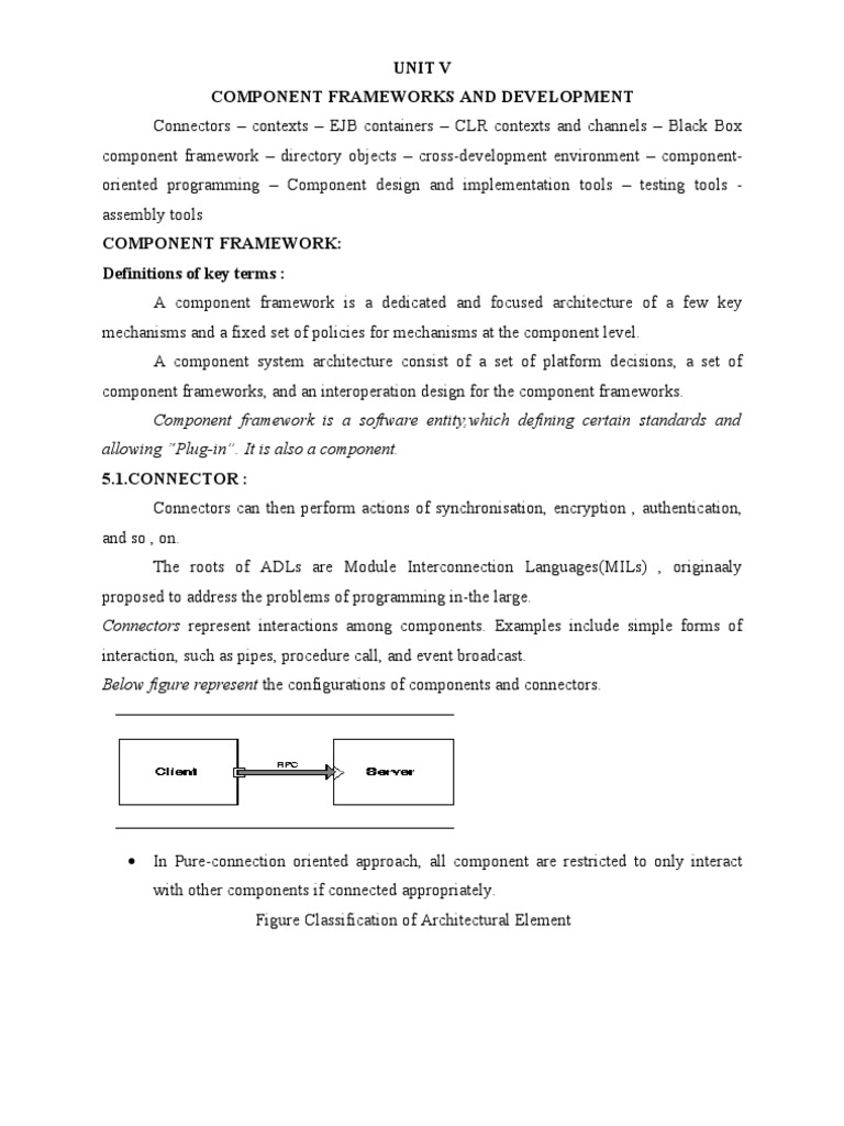 Component Frameworks: Connectors, Contexts, EJB Containers | PDF | Enterprise Java Beans ...
