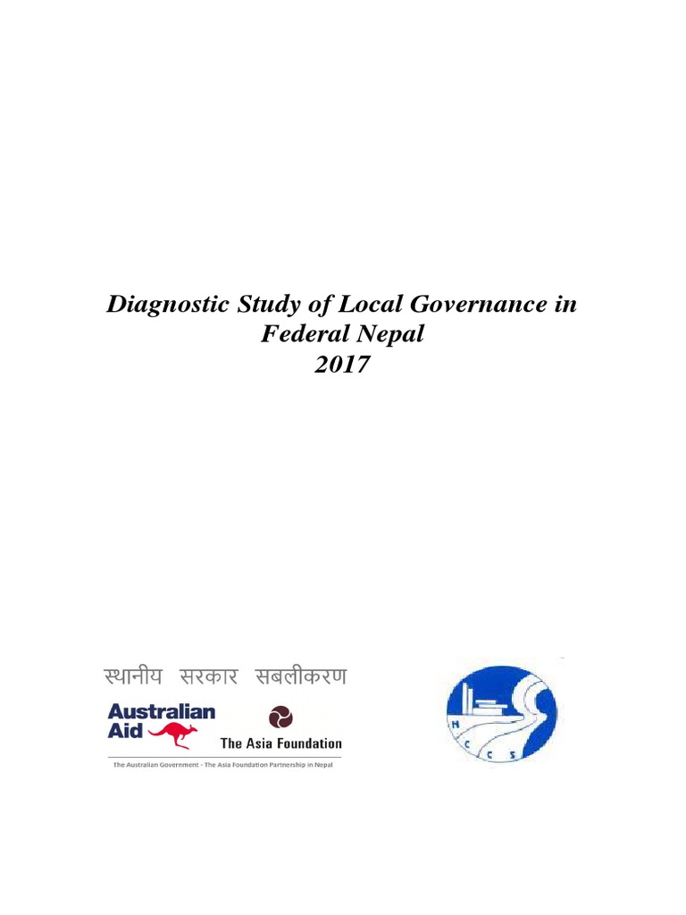 Diagnostic Study of Local Governance in Federal Nepal 07112018 PDF ...