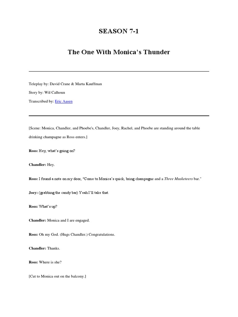 Friends S7 Scripts | PDF | Friends