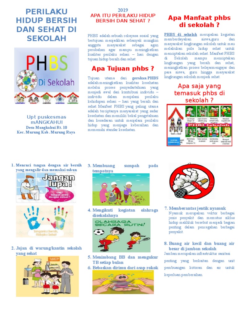 Leaflet PHBS | PDF