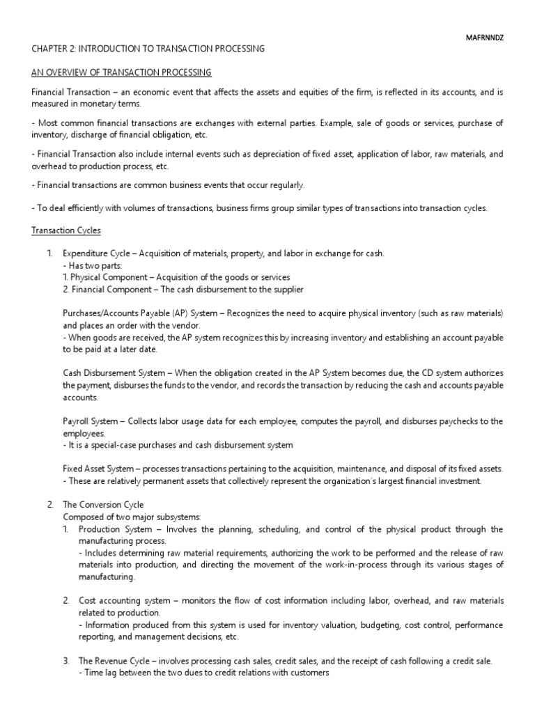 AIS Chapter 2 Summary | PDF | Databases | Computer Program