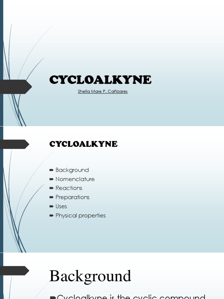 Shellamare CYCLOALKYNE | PDF | Carbon Compounds | Organic Compounds