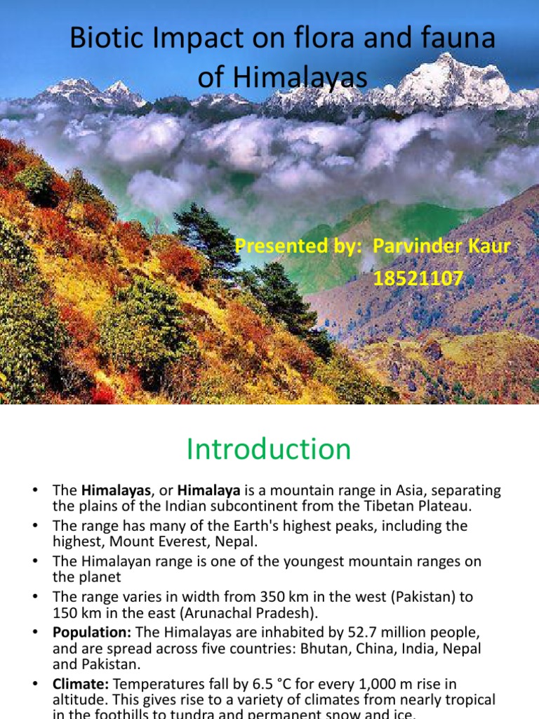 Biotic Impact On Flora and Fauna of Himalaya | PDF | Himalayas ...