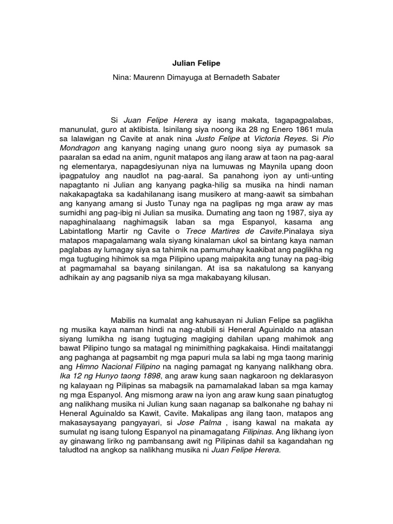 Julian Felipe | PDF