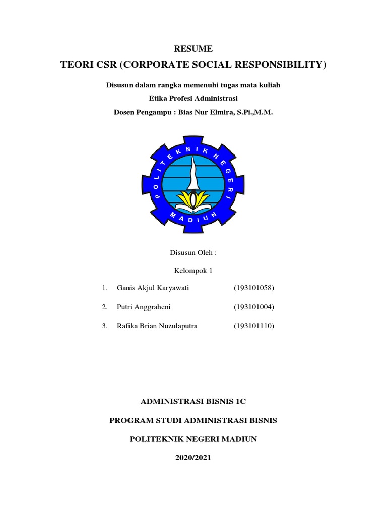 Teori CSR | PDF