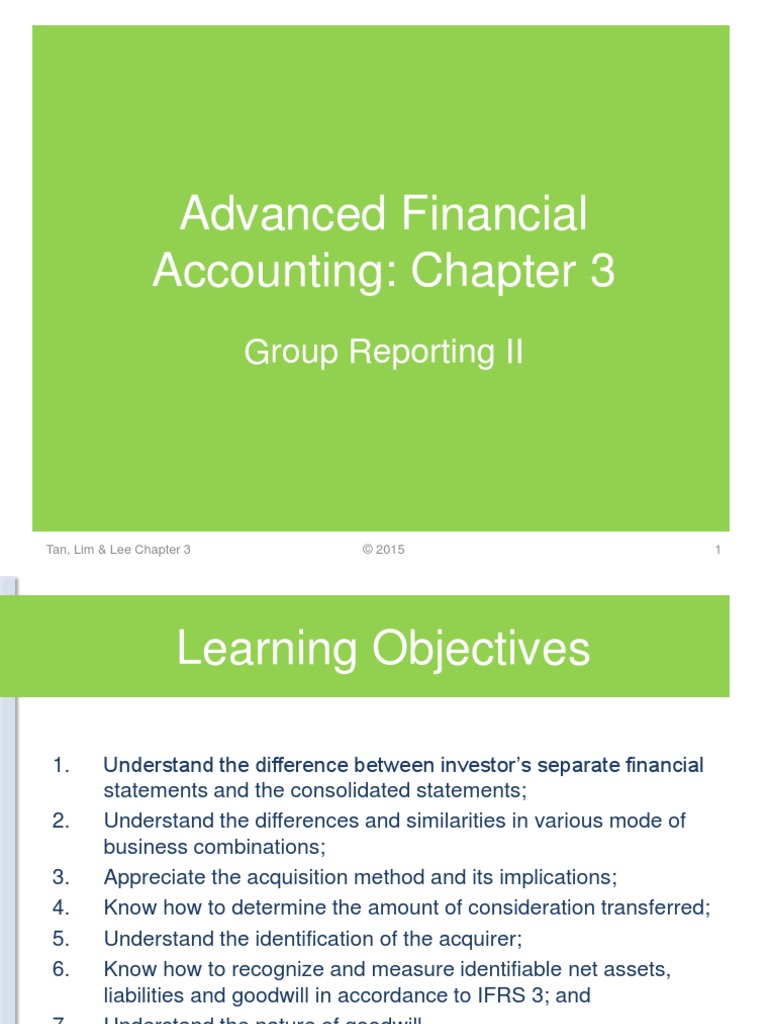 AFA2e Chapter03 PPT | PDF | Goodwill (Accounting) | Consolidation (Business)