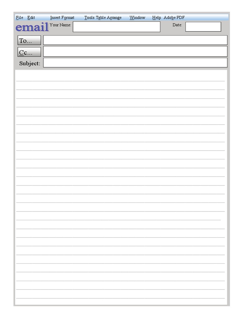 Email Writing - Template PDF | PDF