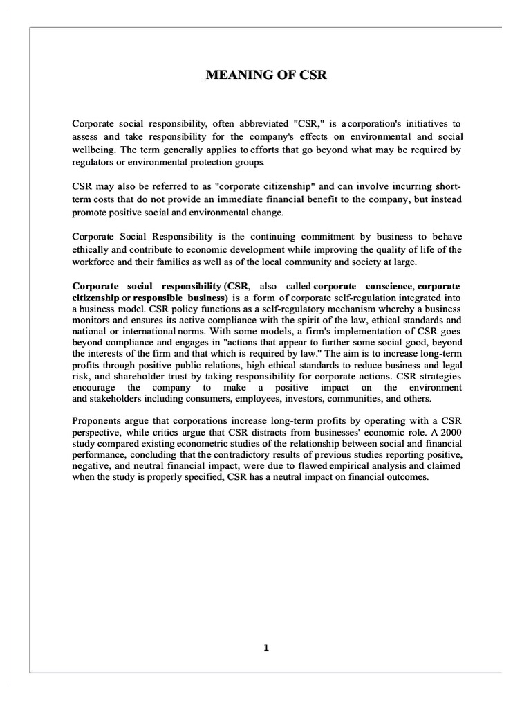 Sbi CSR PDF | PDF | Corporate Social Responsibility | Corporations