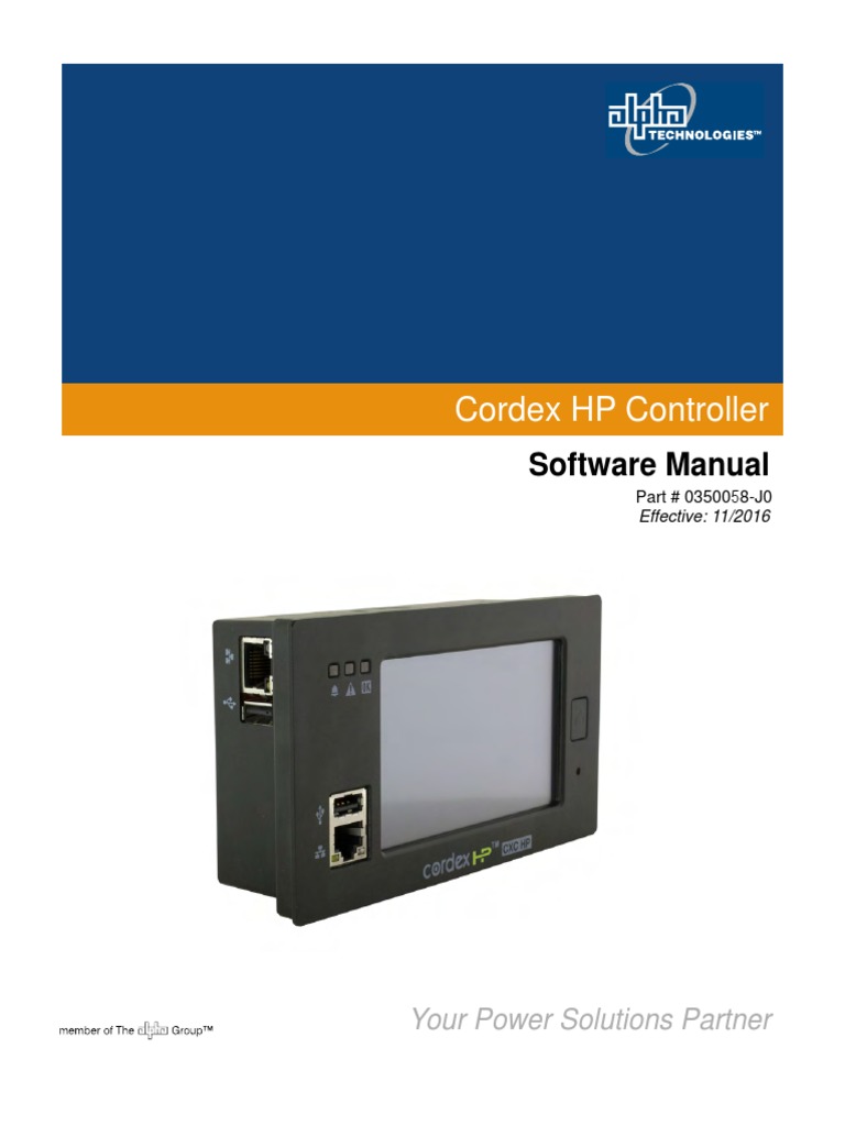 Cordex CXC HP Controller Software Manual PDF | PDF