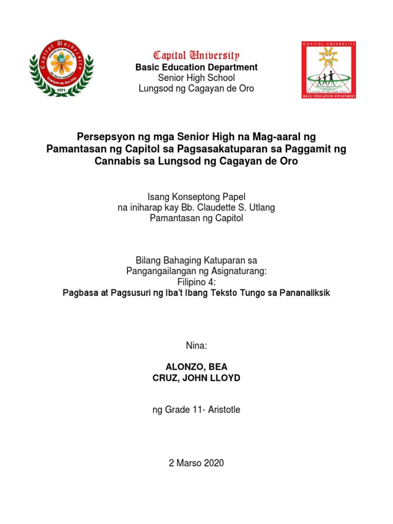 Konseptong Papel Format | PDF | Philippines