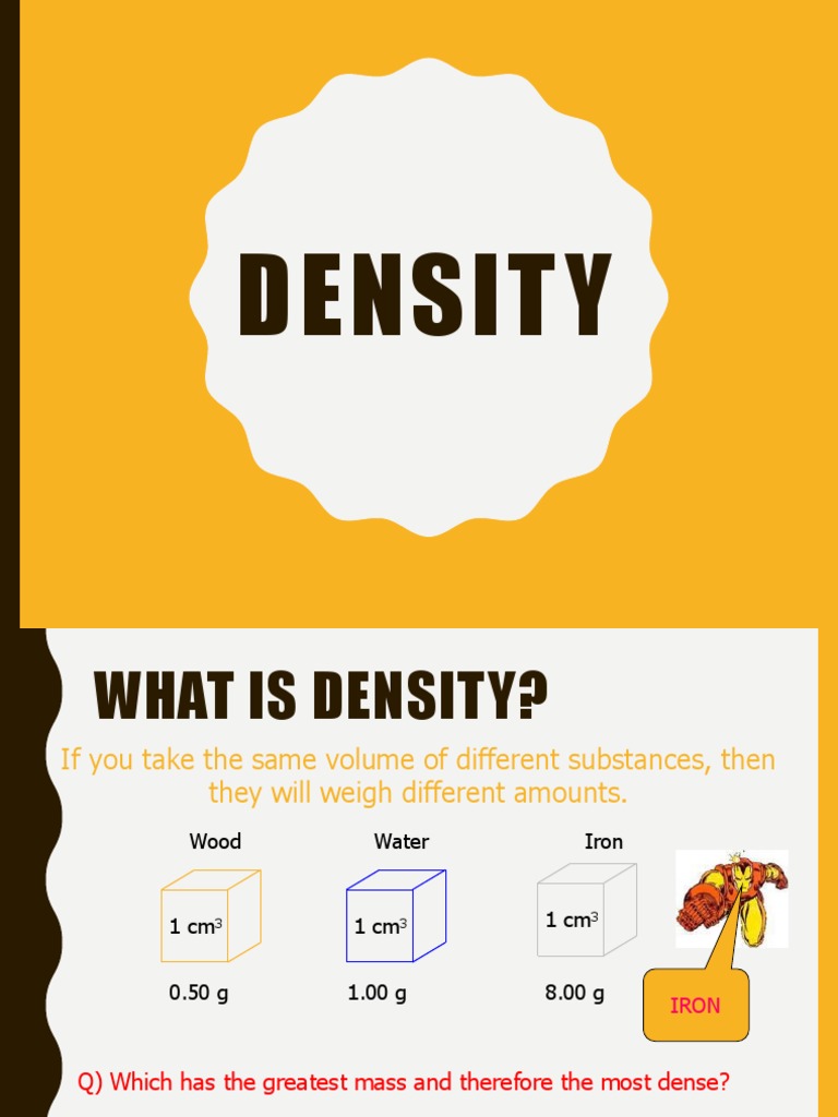 DENSITY | PDF | Density | Volume
