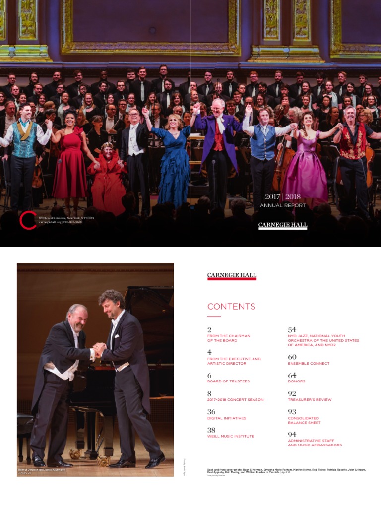 Carnegie Hall Annual Report PDF | PDF