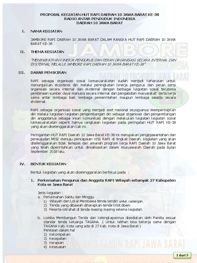 Jambore Rapi Daerah 10 Jabar | PDF