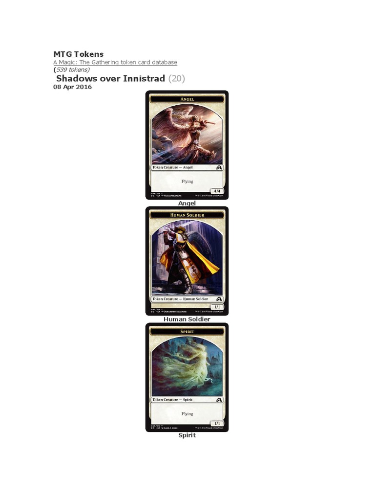 MTG Tokens | PDF