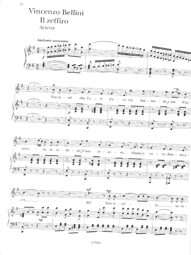 Il Zeffiro Di V.Bellini | PDF
