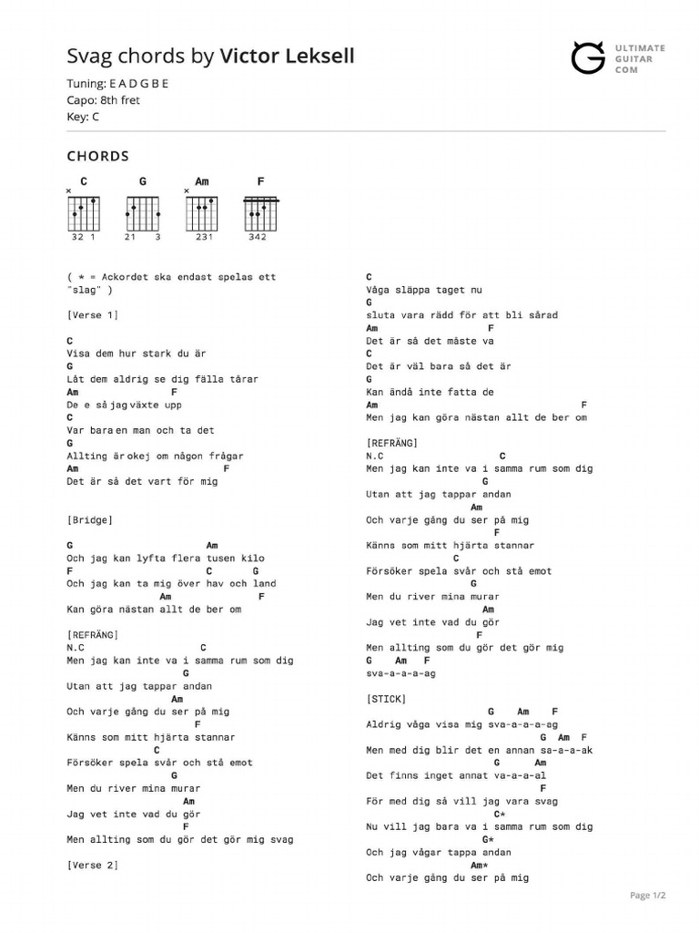 Svag Chords | PDF