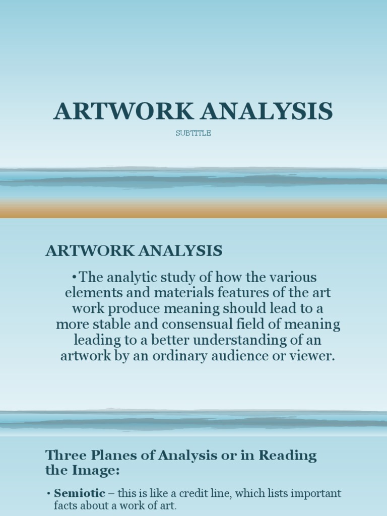 Art Analysis for Enthusiasts | PDF