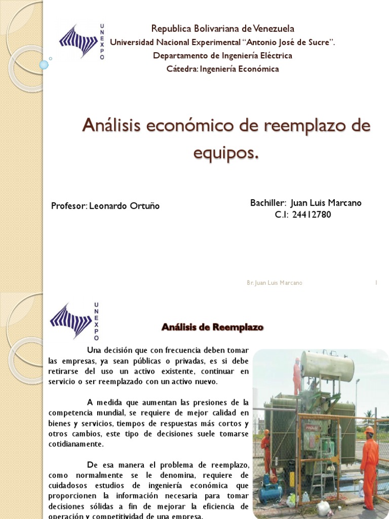 Análisis Económico de Reemplazo de Equipos | PDF