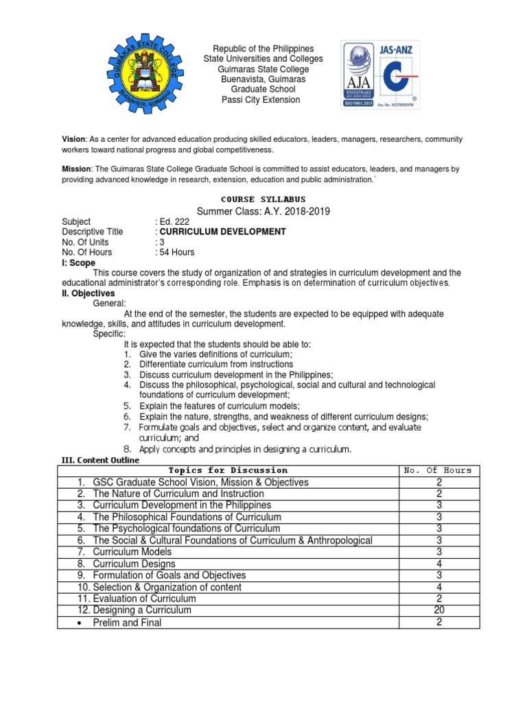 Curriculum Dev. Syllabus | PDF Curriculum Dev. Syllabus | PDF