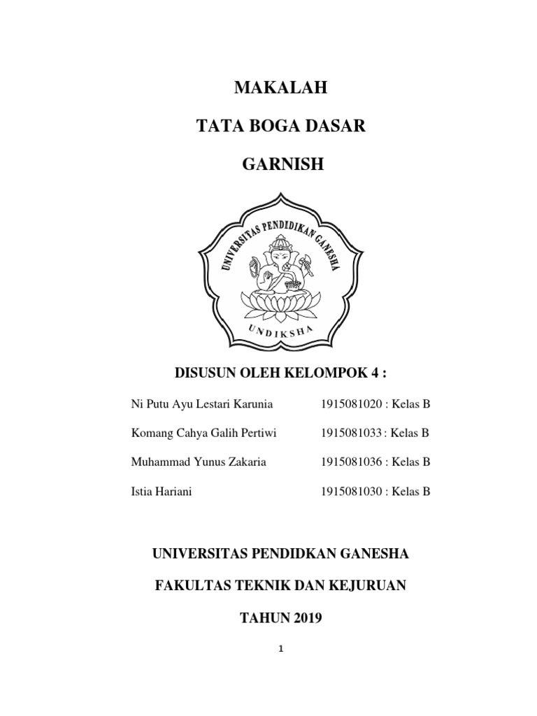 Panduan Lengkap Garnish Makanan | PDF