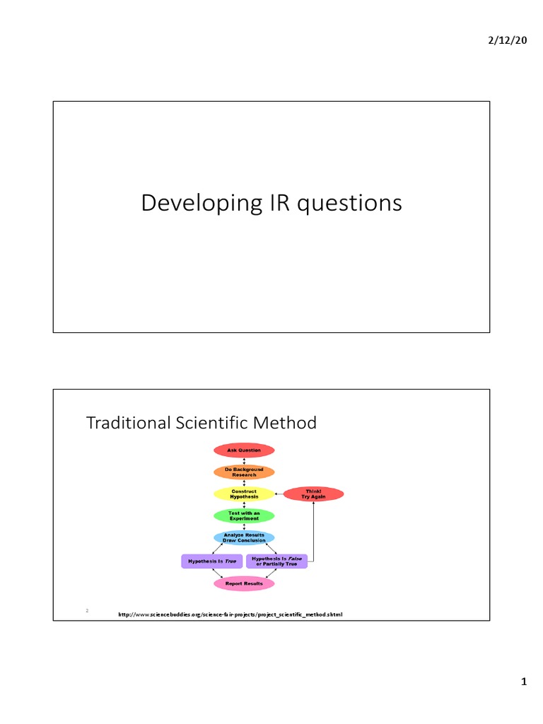 Develop Research Question | PDF
