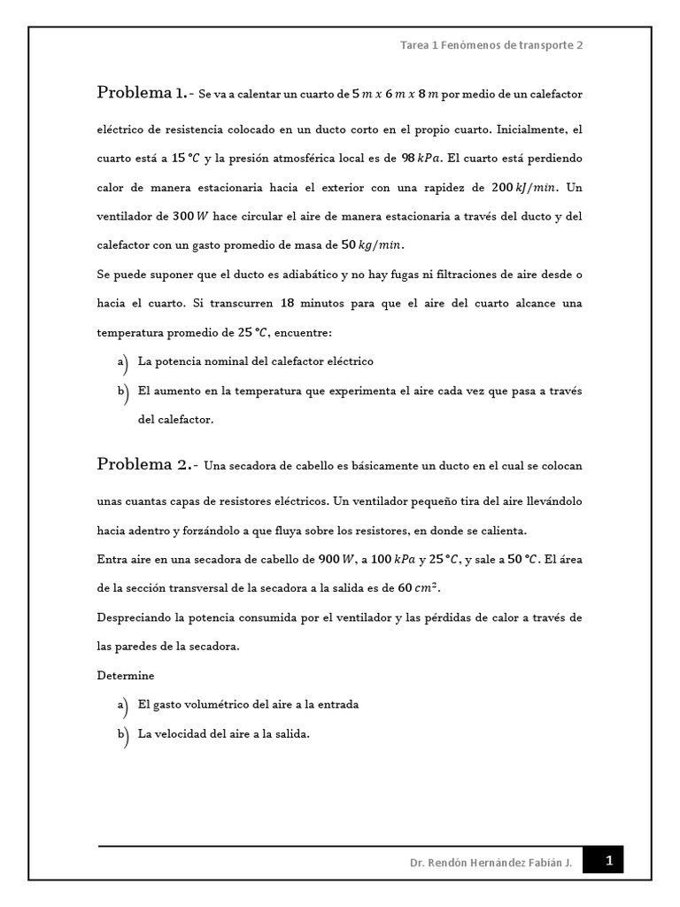 Tarea 1 Fenomenos 2 | PDF