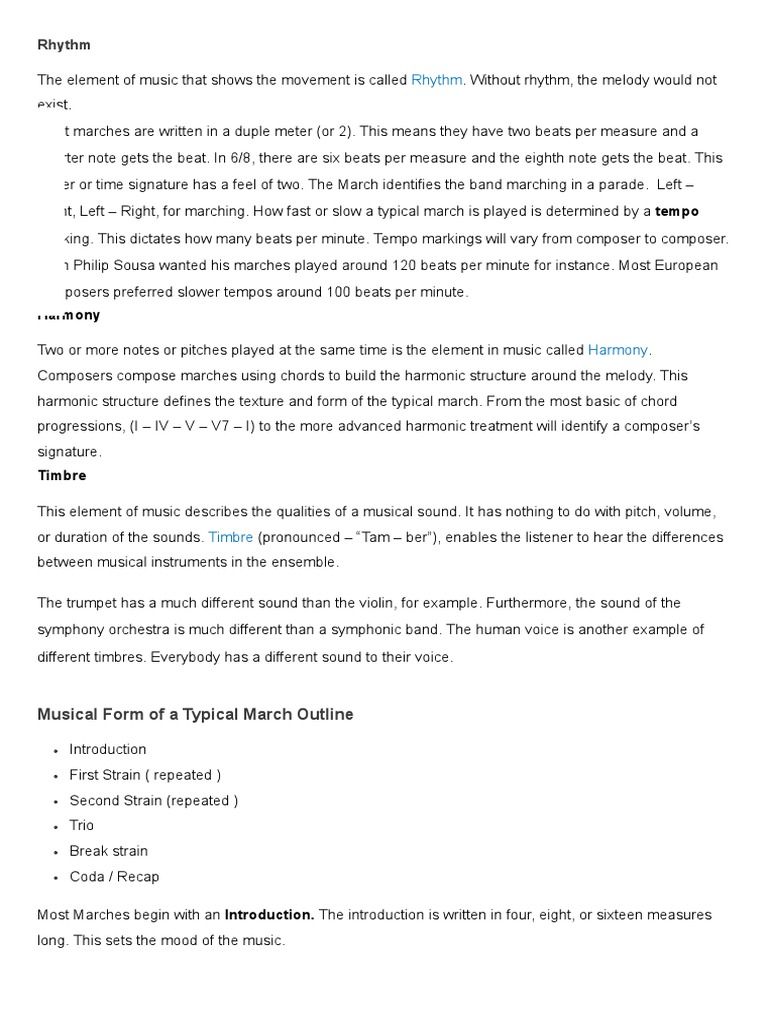 March Music: A Listener's Guide | PDF