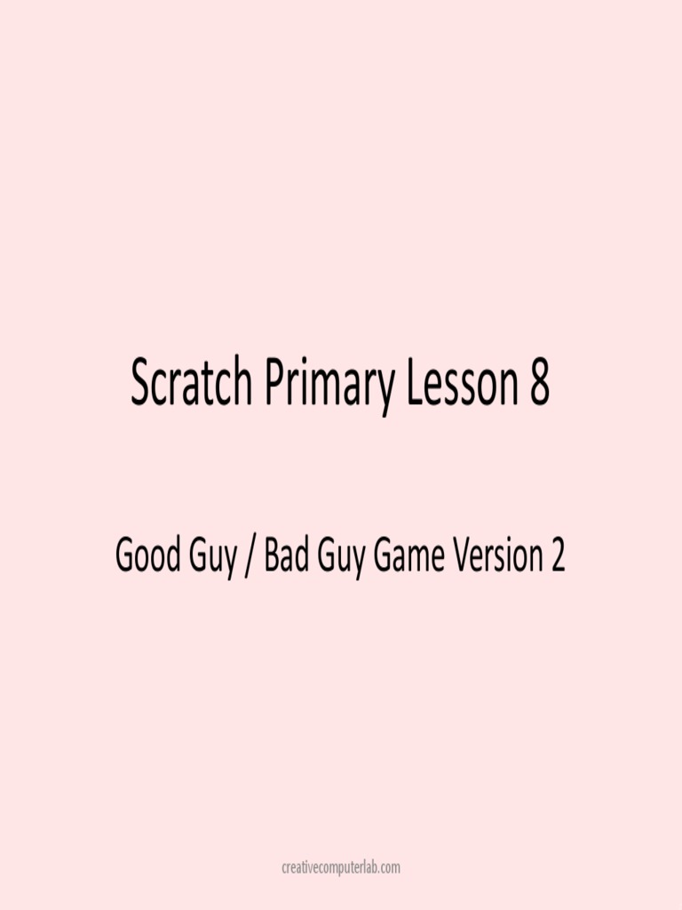 Scratch Primary Lesson 8 | PDF