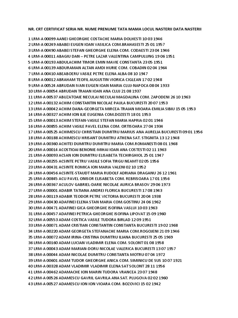 Document Title Providing Insights into Personal Identification Records ...