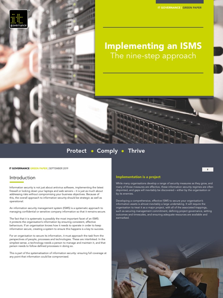Implementing ISMS 9 Steps Aug 19 | PDF