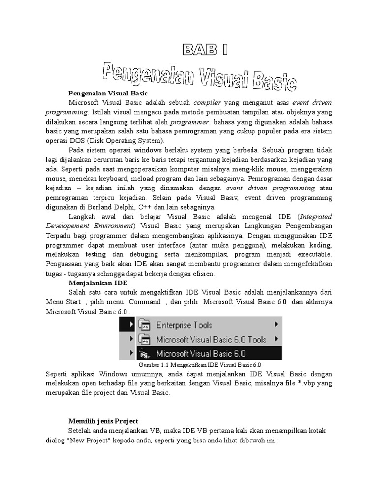 A-Materi Dasar Visual Basic (VB) | PDF