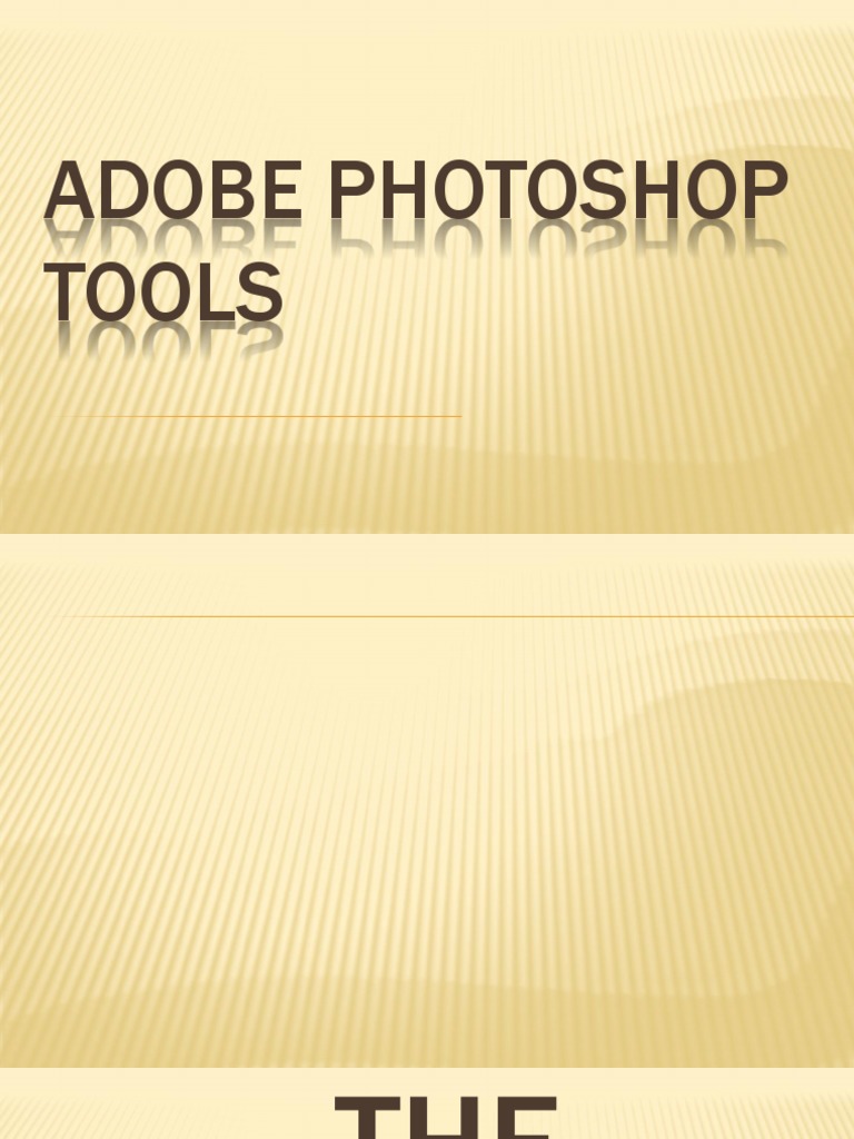 Adobe Photoshop Tools | PDF