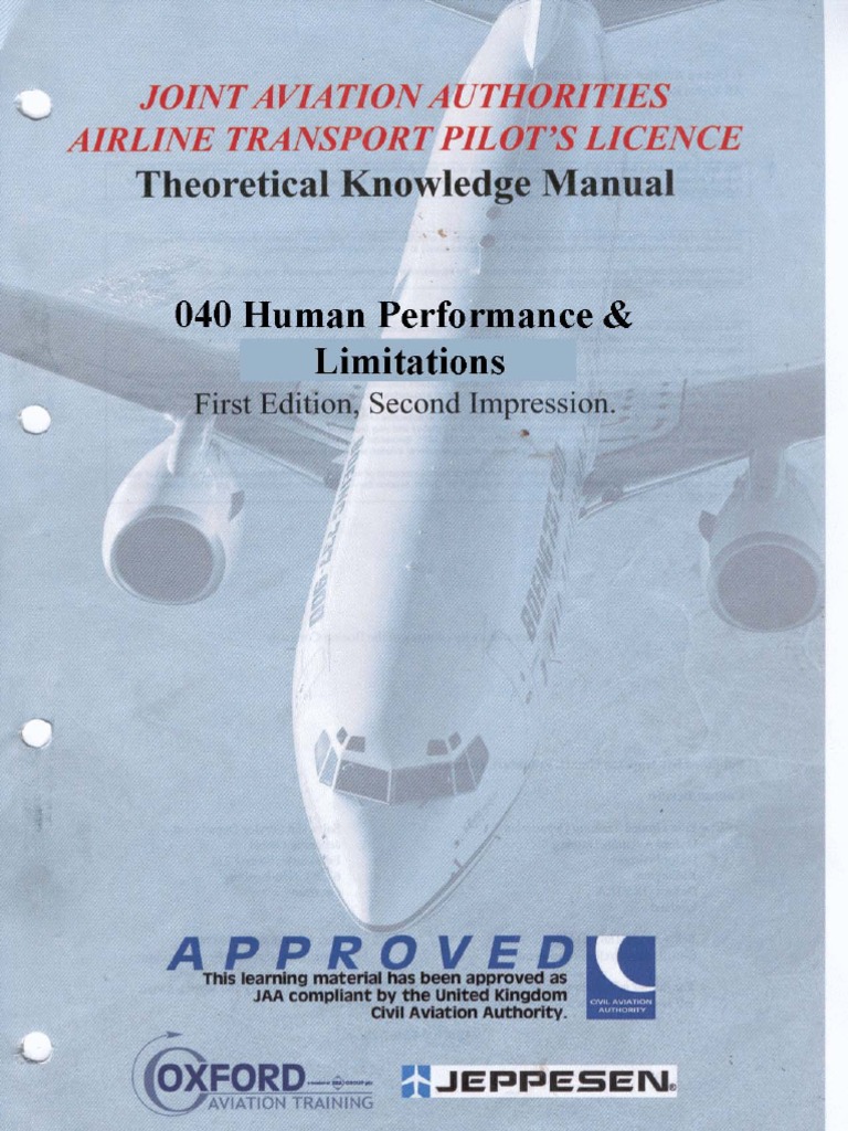 Jaa Atpl Book 08 - Oxford Aviation Jeppesen - Human Performance | PDF