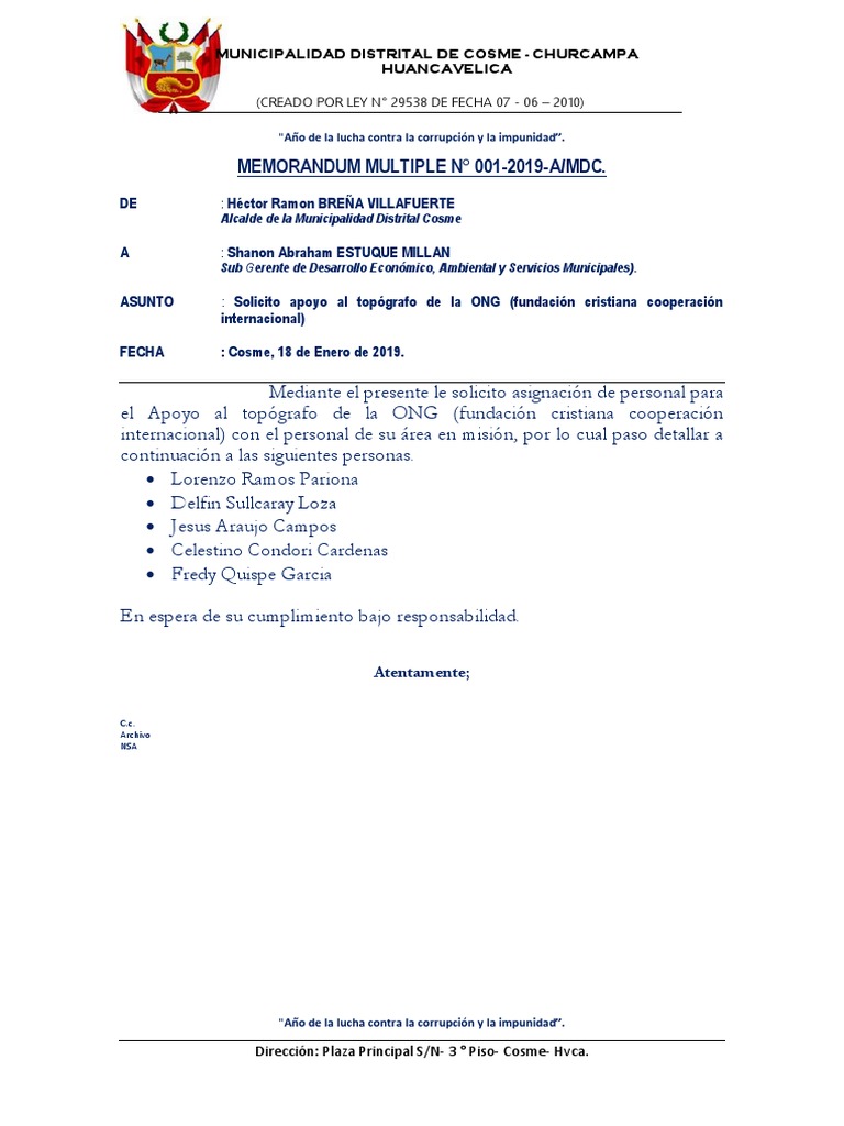 MEMO | PDF