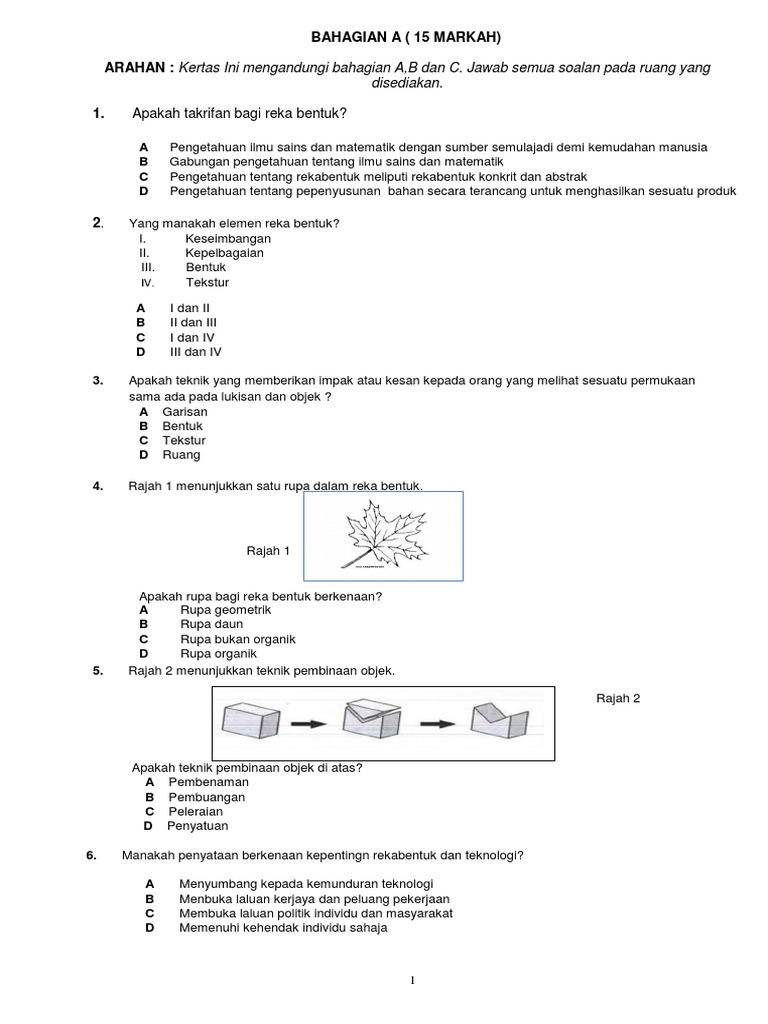 RBT Form 1 | PDF