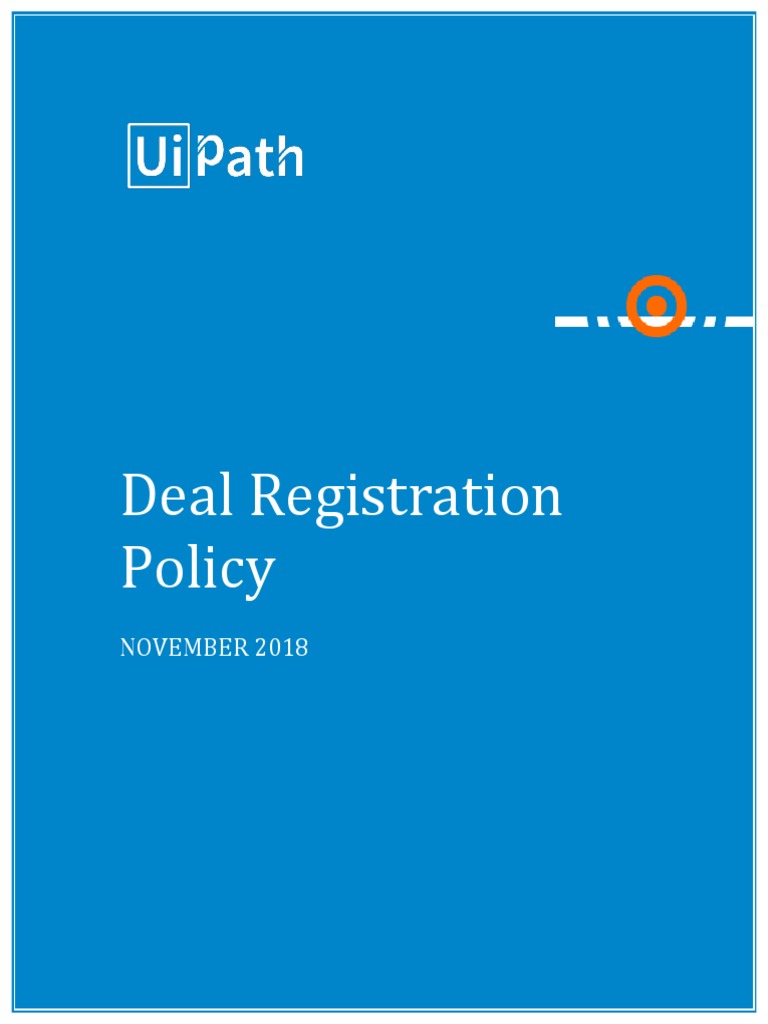 UiPath Deal Registration Policy | PDF