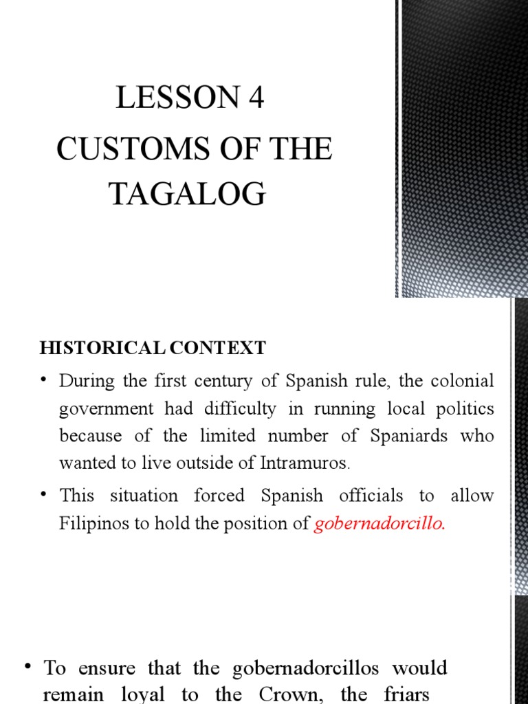 Customs of Tagalog | PDF