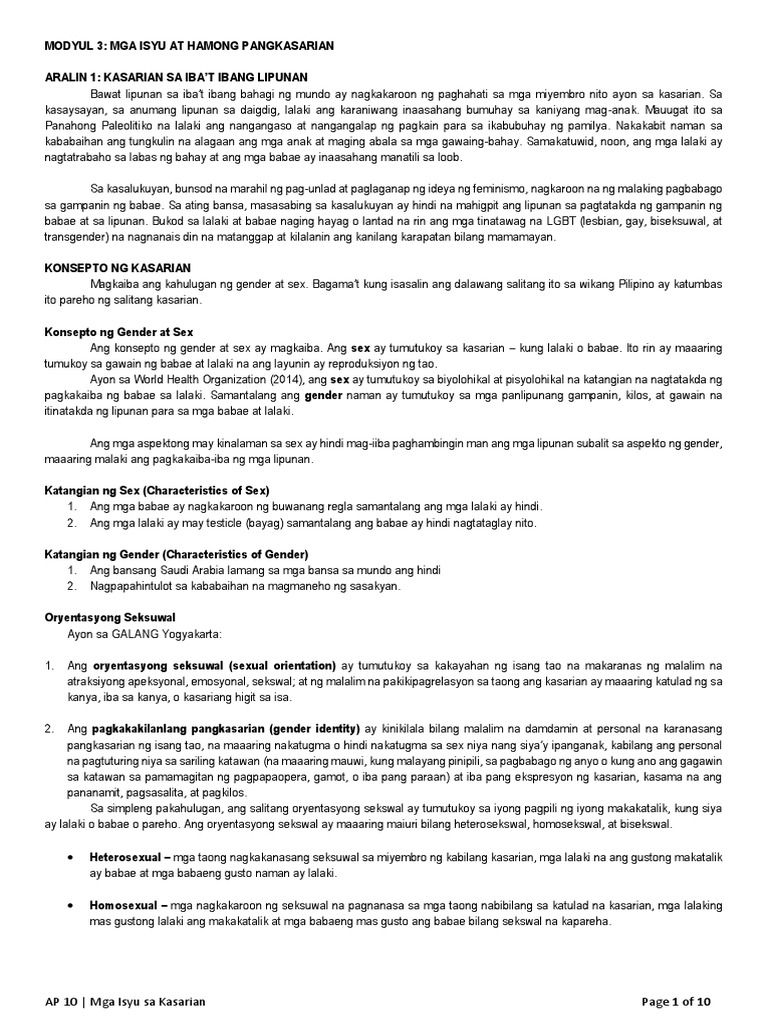 AP10 Notes Q3 | PDF