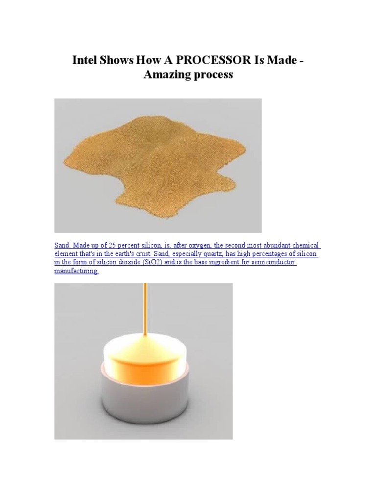 Making of A Processor | PDF | Wafer (Electronics) | Integrated Circuit