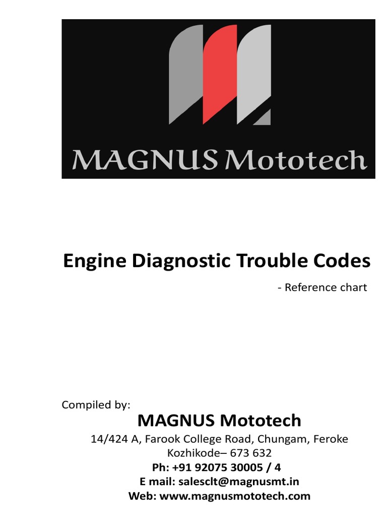 Engine Diagnostic Trouble Codes | PDF