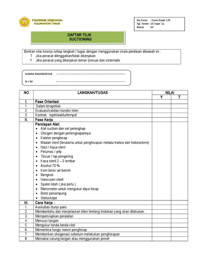 Daftar Tilik Gadar | PDF
